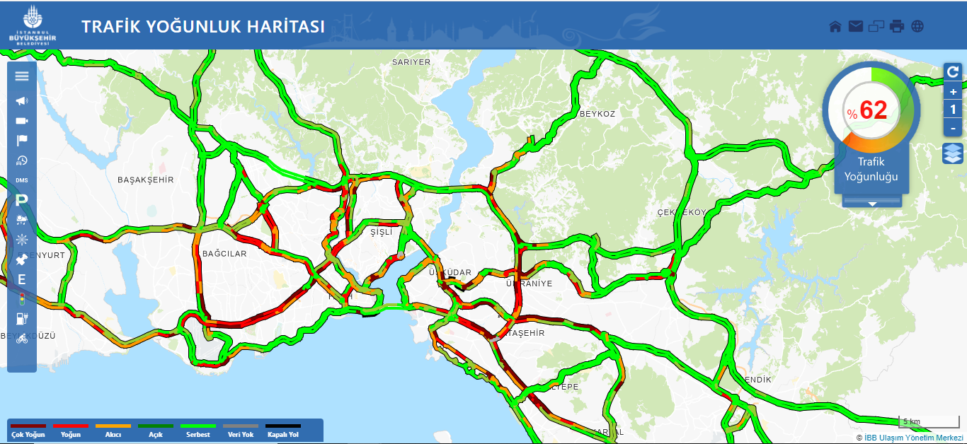 İstanbul'da haftanın ilk gününde trafik yoğunluğu yaşanıyor